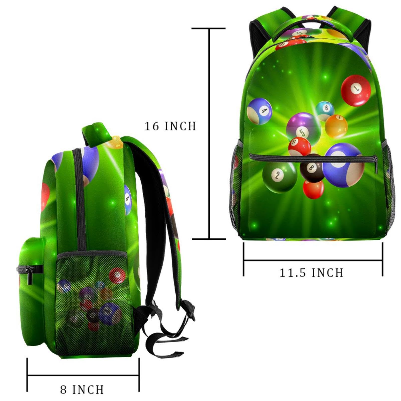 Bingo Balls Illustration Durable Laptops Backpack Computer Bag for Women & Men Fit Notebook Tablet