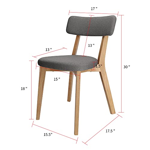 Fishat Simple Double Rod Garment Rack & SAH Solid Wood Dining Chair Set of 2