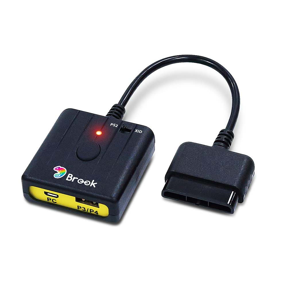 Brook Super Converter - PS4/3 to PS2/1, Support Switch Pro/Xb One/ PS5/ PS4/ PS3 Controllers on PS2/ PS1/PS Classic, Retro Consoles Controller Converter