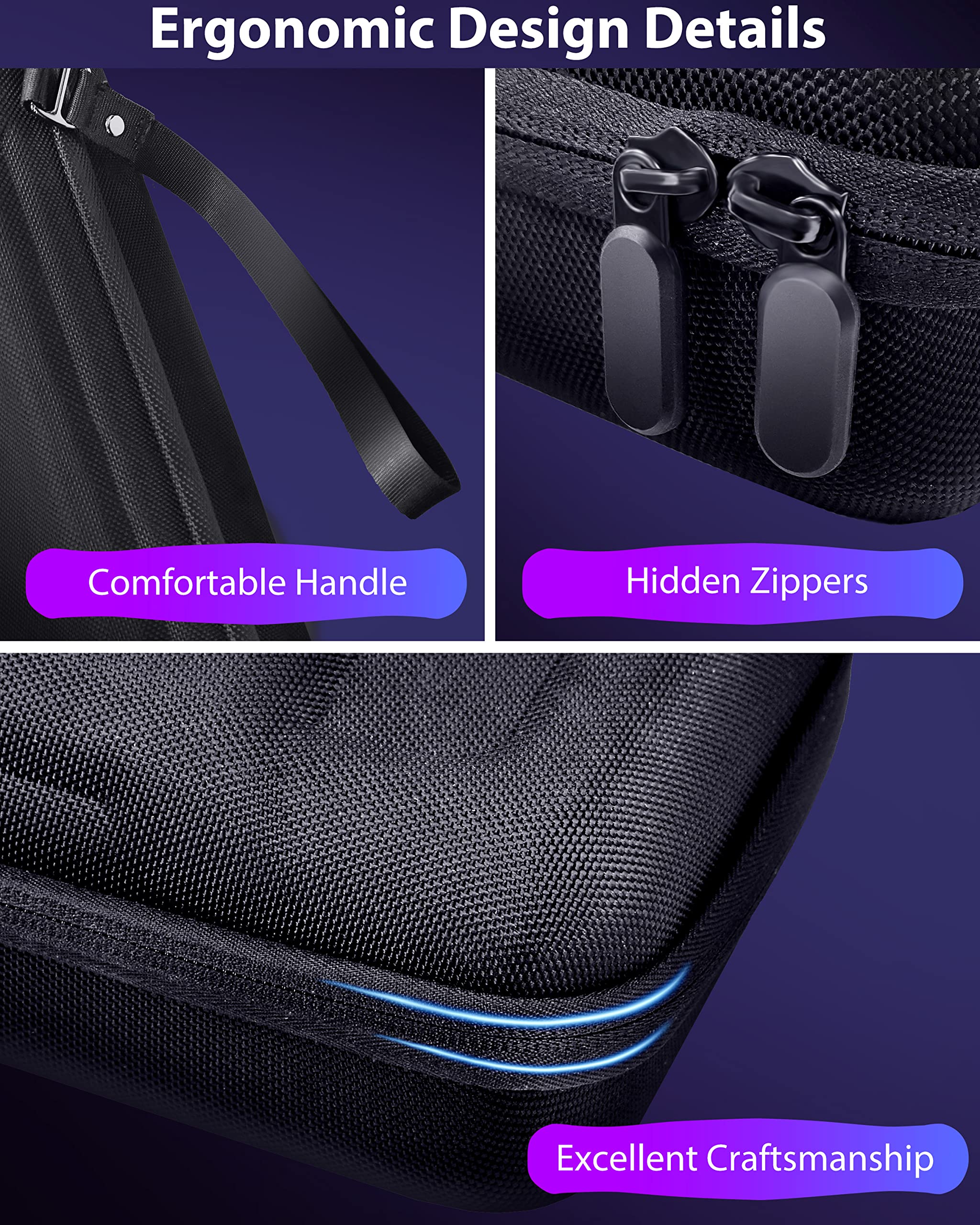 Case for Steam Deck, Anti-Scratch and Non-Slip Grips Vavle Steam Deck Accessories, Protective Cover with Kickstand Designed for Steam Deck (Stand & Storage 2 in 1)