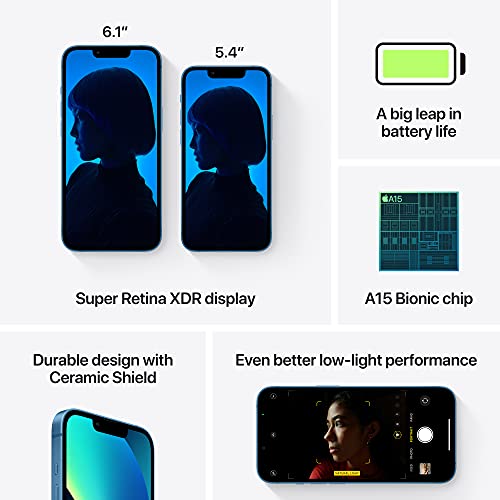 iPhone 13 Mini, 256GB, Blue - Unlocked (Renewed Premium)