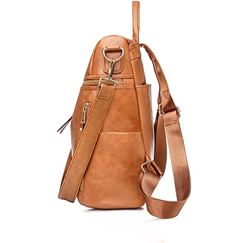 CQCYD Leather Backpack Purse Shoulder Bag for Women Leather Medium Size Tassel Backpack Fashion Handbags and Travel Bags