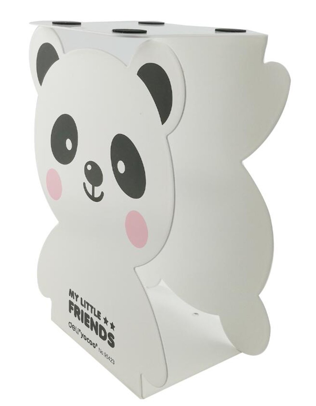 Winterworm Cartoon Cute Lovely Panda Bear Pattern Nonskid Heavy Metal Office Desk Bookends for Kids Children (White)