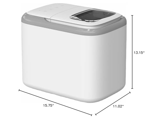 Home Ice Counter Top Portable Machine, Small Ice Machine, Bubble Milk Tea Machine Ice Mini Smart Snow Ice Maker, Commercial with Scoop & Basket, Suitable for Home/Office/Bar/RV