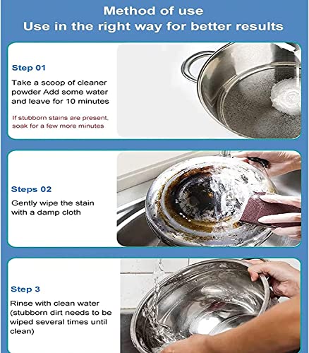 Foam Rust Remover Kitchen All-Purpose Cleaning Powder, 2023 Kitchenware Cleaning Agent, Kitchen Clean All Purpose Cleaning Foam, Multi-Purpose Foam Cleaner Rust Remover, Soak to Clean Greasy Dirt (1Pcs)