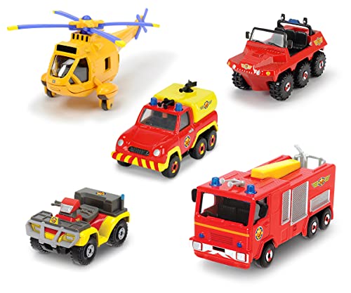 Majorette 7/203094002038 SLP GIFTPACK 5pcs Miniature Cars Set, Red/Yellow