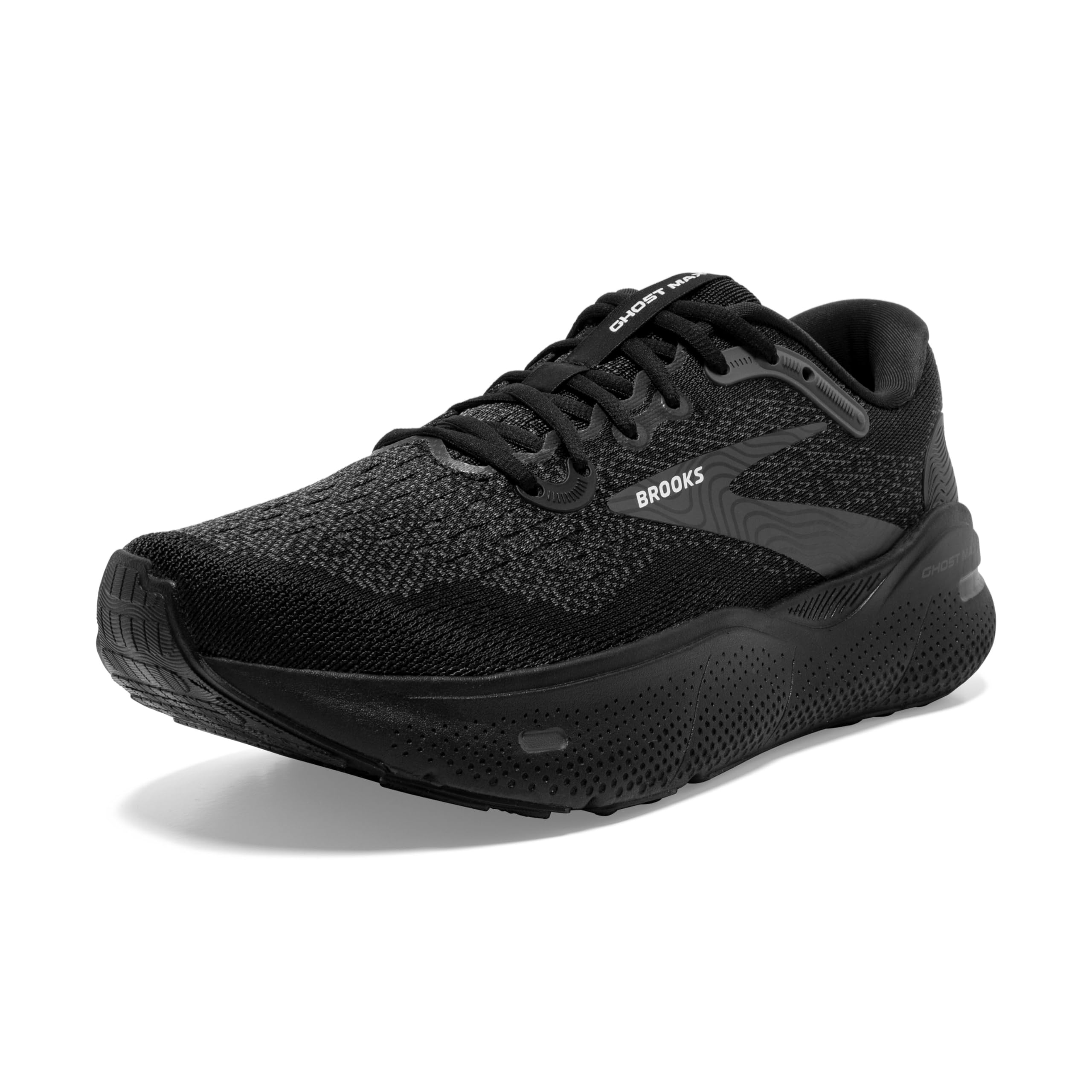 Brooks Men’s Ghost Max Cushion Neutral Running & Walking Shoe - Black/Black/Ebony - 13 X-Wide