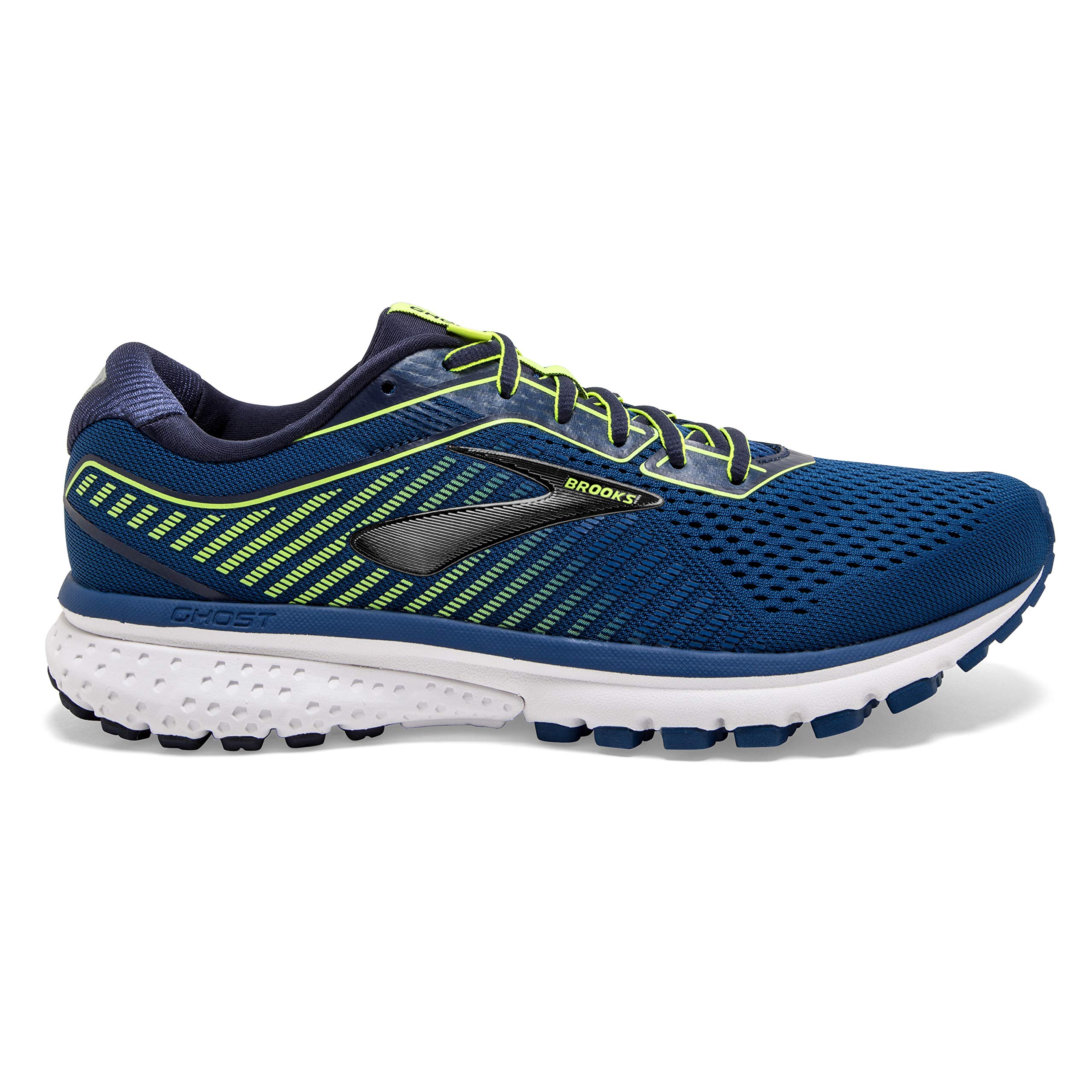 Brooks Mens Ghost 12 Running Shoe - Black/Pearl/Oyster - 2E - 12.0