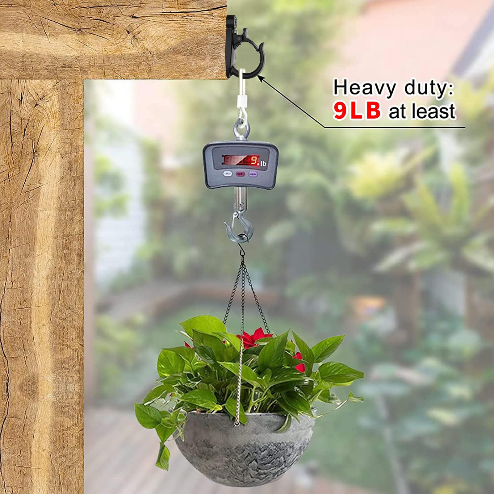 Lewufe Lights Hanger Hooks, Christmas Light Clips, Outdoor String Lights Hangers for Hanging Christmas Light, Fairy Lights, Outdoor Patio Lights, 20 Pack, Black