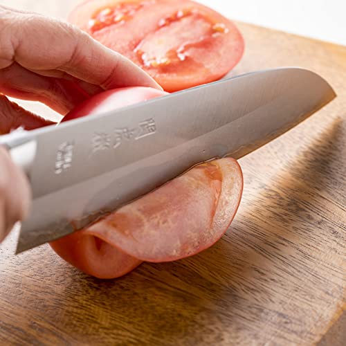 Yasuda Hamono YG300 Toru Seki Toru V Gold No. 10 with Tsuba, Santoku Knife, 7.1 inches (180 mm)
