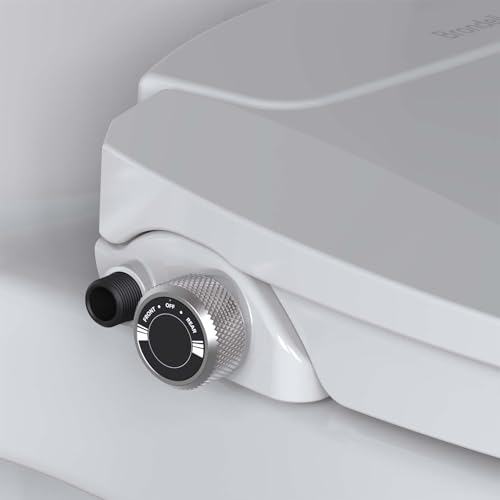 Brondell Bidet Toilet Seat Non-Electric Swash Seat, Fits Round Toilets, White β Dual Nozzle System, Ambient Water Temperature β Bidet with Easy Installation