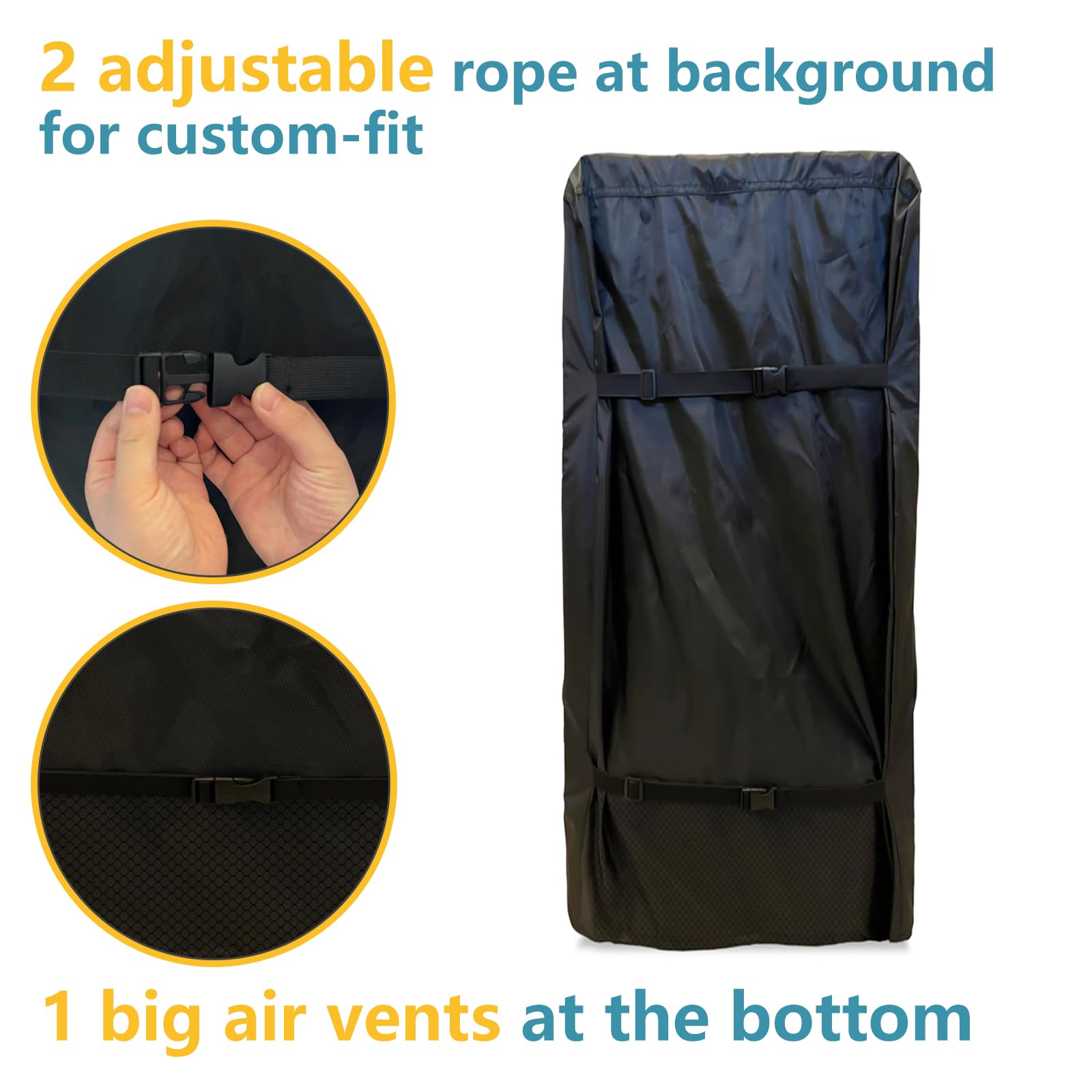 Bitubi Wine Cooler Refrigerator Cover,Outdoor Fridge Cover β Waterproof, Dustproof, Sun-Proof, 11" W x 19" D x 32" H. Suitable for most 12-14 Bottle Beer or Wine Mini Fridge (Black)