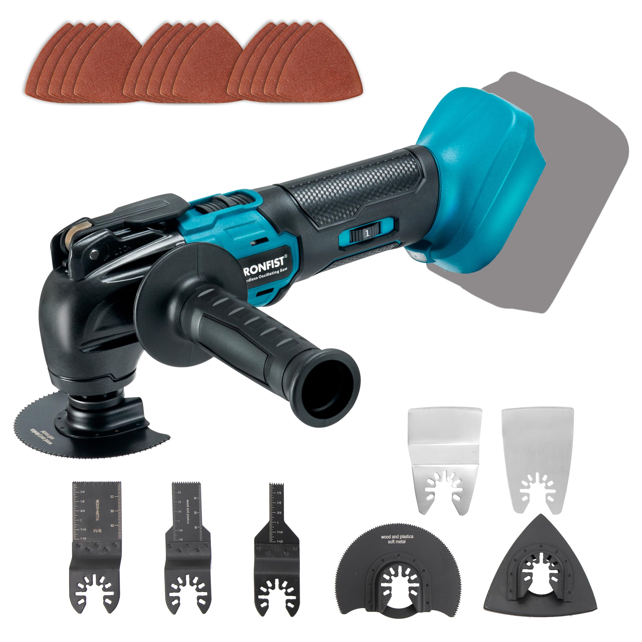 Cordless Oscillating Tool, 18V Brushless Motor 6 Speed Quick Change Blades, Multi Tool for Cutting Wood, Scraping, Sanding, Compatible with MAKITA Batteries (NO BATTERY)