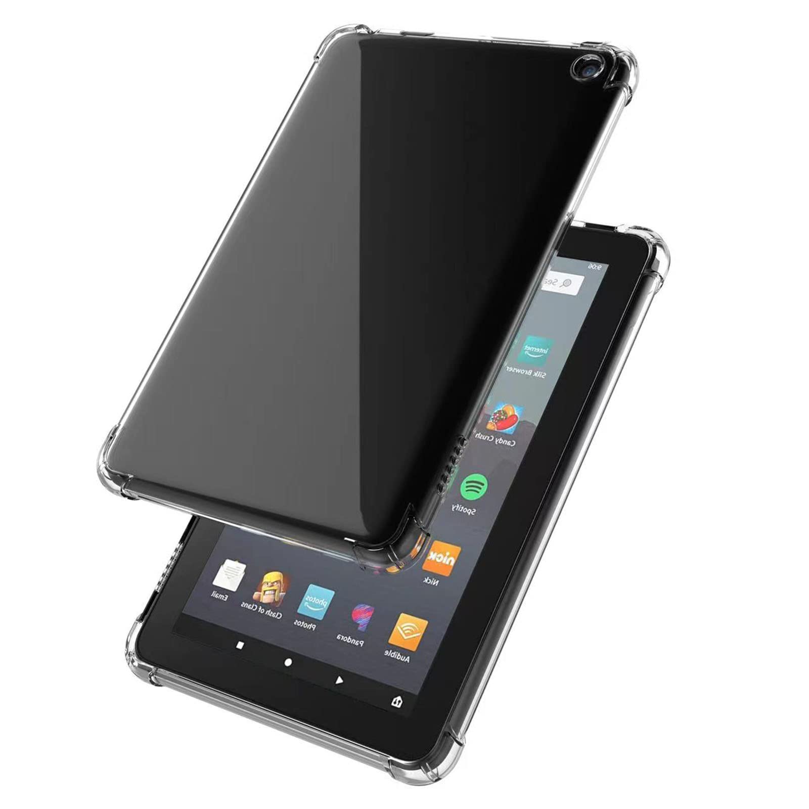 REASUN Case for Kindle Fire 7 2022 Release, Ultra Clear Soft Flexible Transparent TPU Shell Case Skin Bumper Back Cover for All-New Amazon Kindle Fire 7 Tablet 12th Generation 2022 Release, Clear