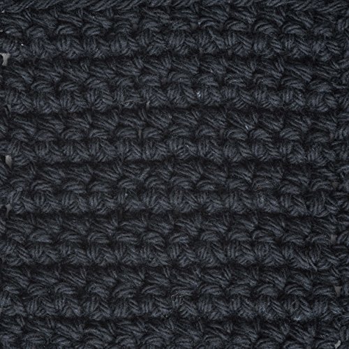 Bernat Handicrafter Cotton Solids Yarn, 1.75 oz, Gauge 4 Medium, 100% Cotton, Black Licorice