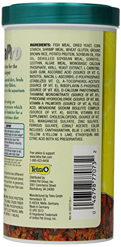TetraPro Tropical Crisps 6.70 Ounces, Fish Food, Advanced Clear Water Formula