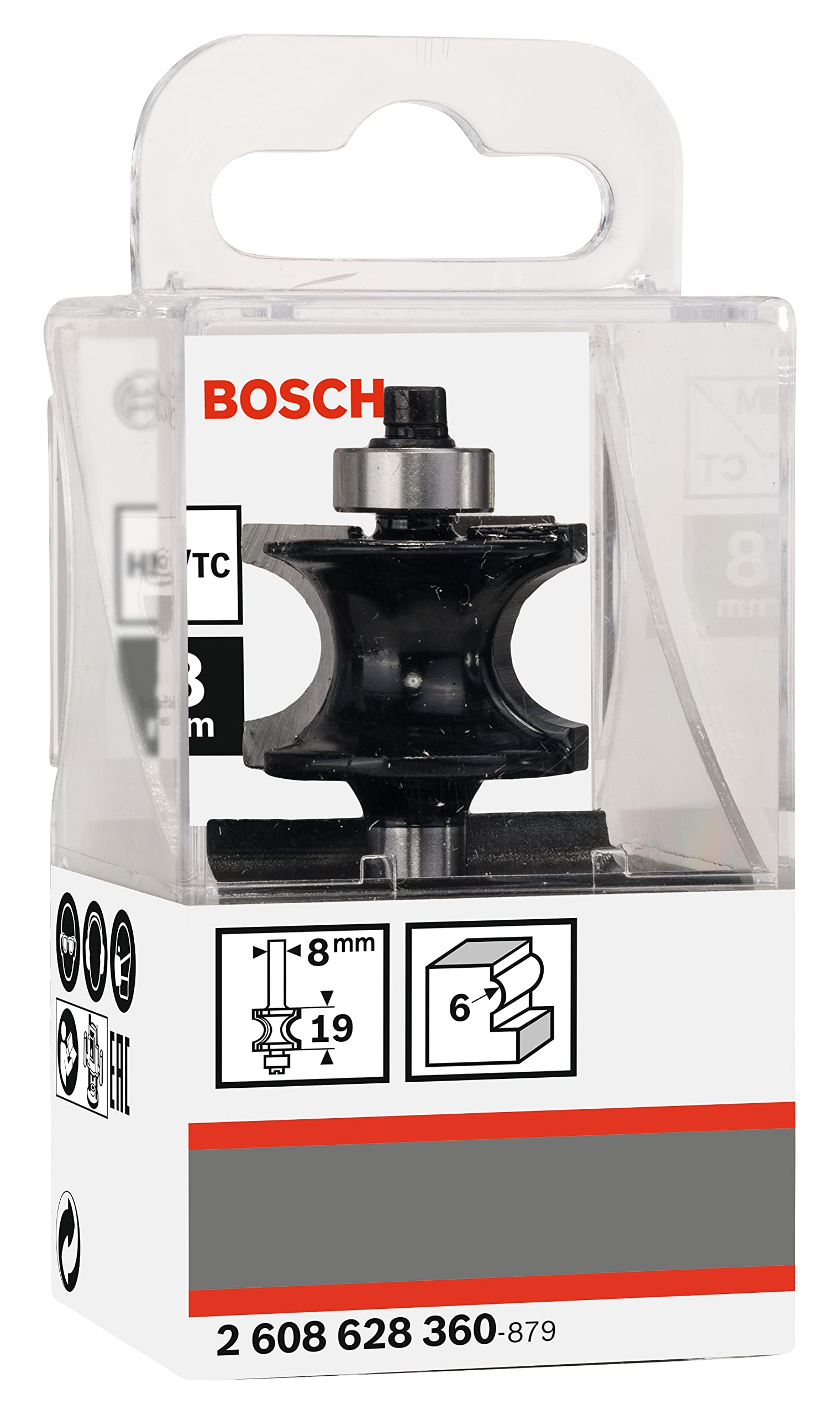 Bosch 2608628360 Roman Ogee Bit 27, 8x19x8mm