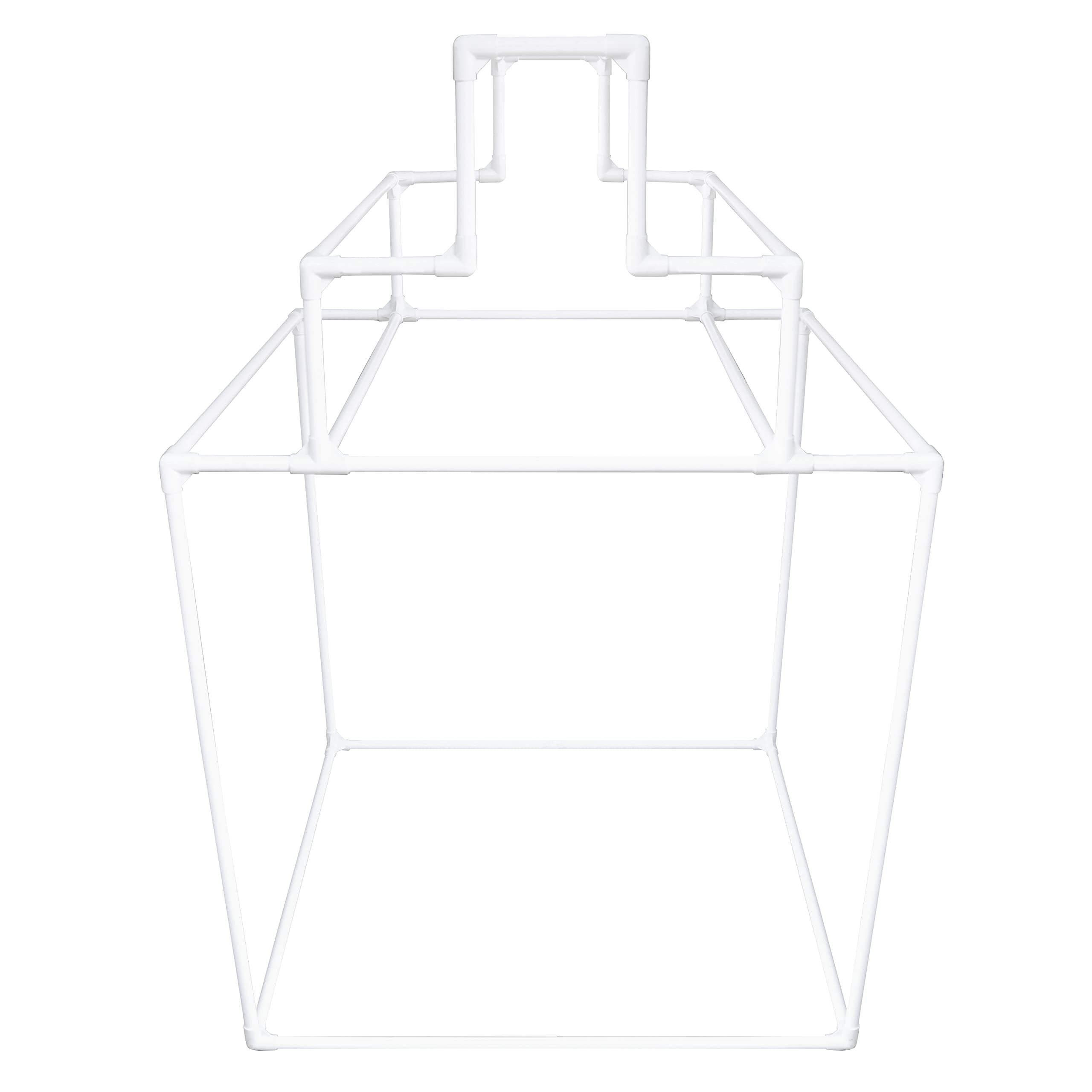 Essentially Yours Pyramid Towel Rack 10 Bar - Dry Wet Towels, Organize Fresh Towels, Poolside Towel Storage Organizer, (35.5" W x 35.5" L x 55" H), White Style 744125
