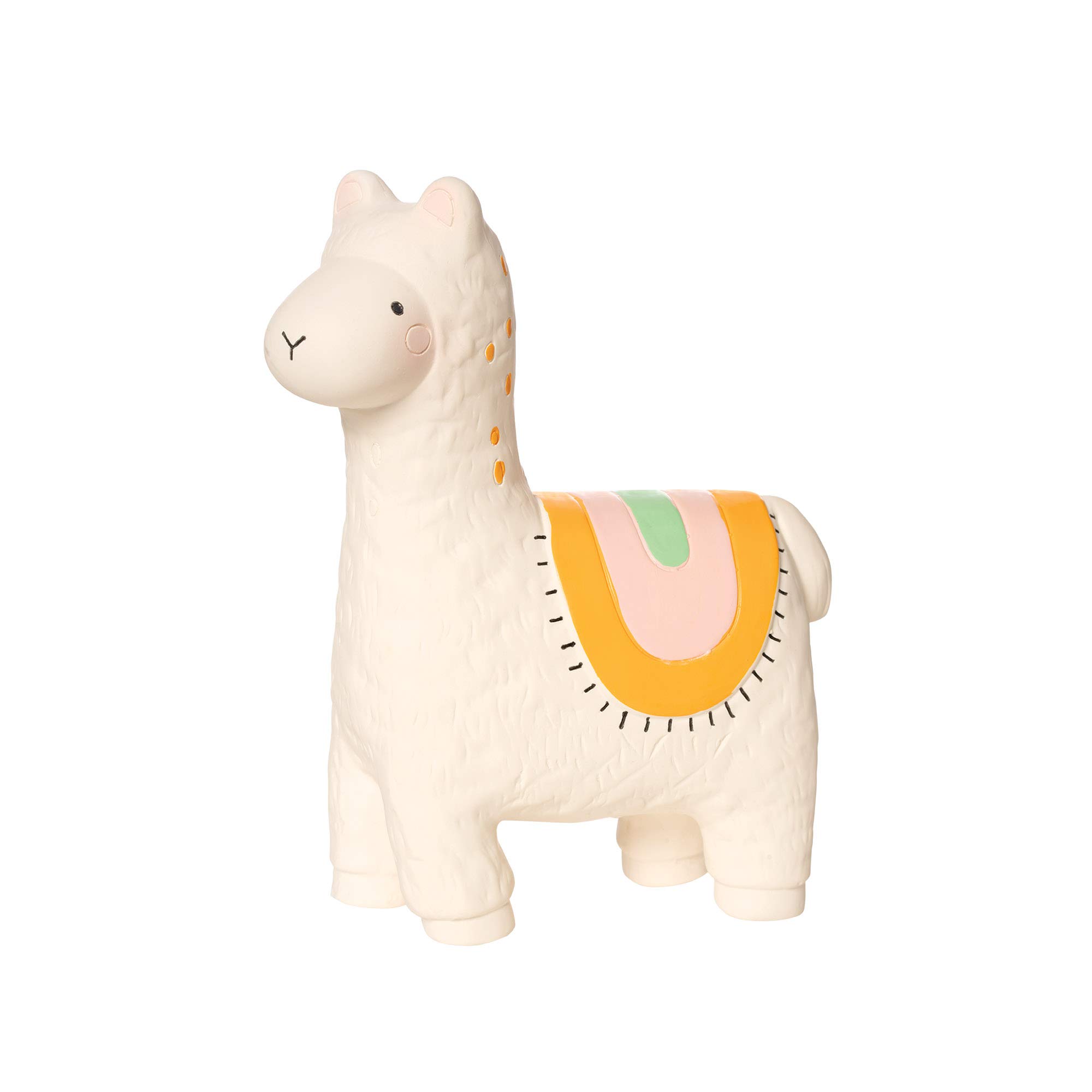 Manhattan Toy Fruity Paws Lili Llama 100% Natural Rubber Baby Teether Toy Multi