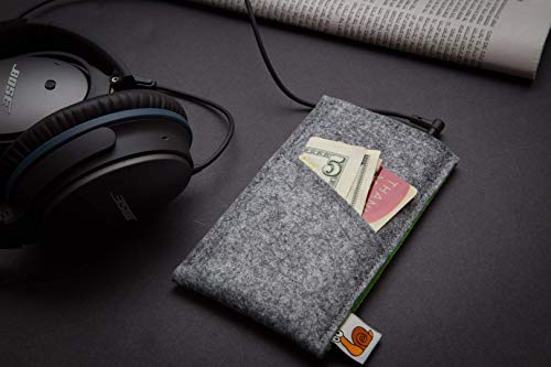 Felt Sleeve with Cards Pocket for the New iPhone 13 Pro Max/Pro/Mini/iPhone 12 Pro/XR/SE. Handmade