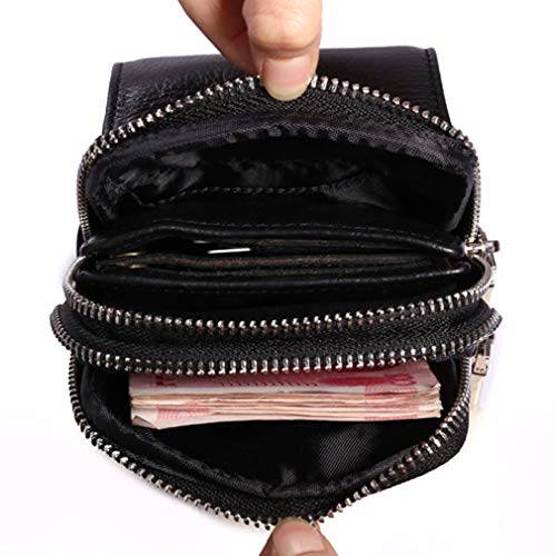 Leather Waist Pack Phone Belt Bag for Men Loop Holster Wallet Cellphone Case Pouch Pack Clip Money Purse for Phone Note Edge Plus
