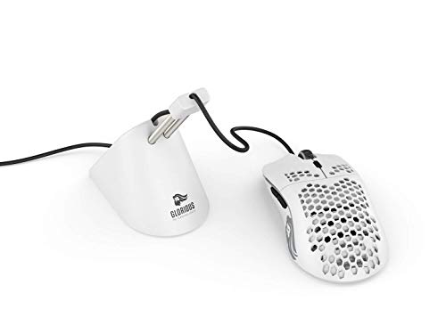 Glorious Gaming Mouse - Model O Minus 58 g Superlight Honeycomb Mouse, RGB Mouse - Matte White Mouse, USB Gaming Mouse