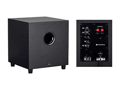 Monoprice Premium 5.1.2 Channel Immersive Home Theater System - With 8 Inch 200 Watt Subwoofer, Black