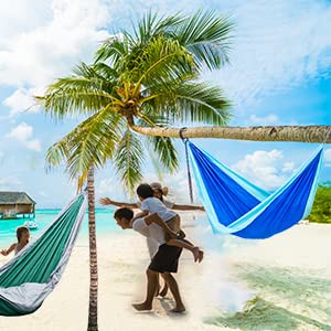 Camping Hammock (Dark and Light Blue)