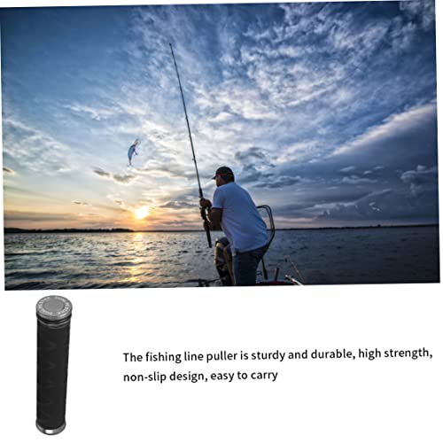 Ckuakiwu Fishing Bobbin Knotter Pull Drag Tools Fishing Line Puller Tension Line Dragger for Freshwater Saltwater Grey S