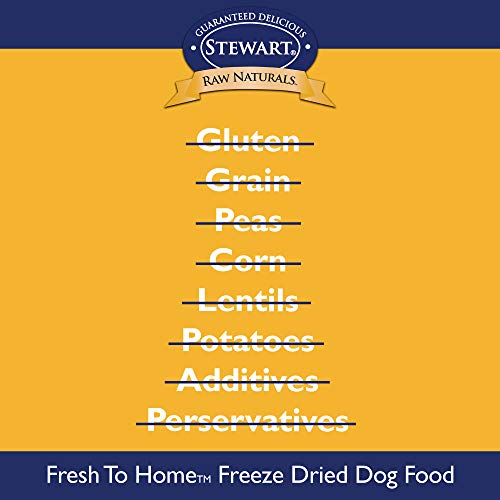 Raw Naturals by Stewart Freeze Dried Dog Food in Resealable Pouch, 12-Ounce, Chicken