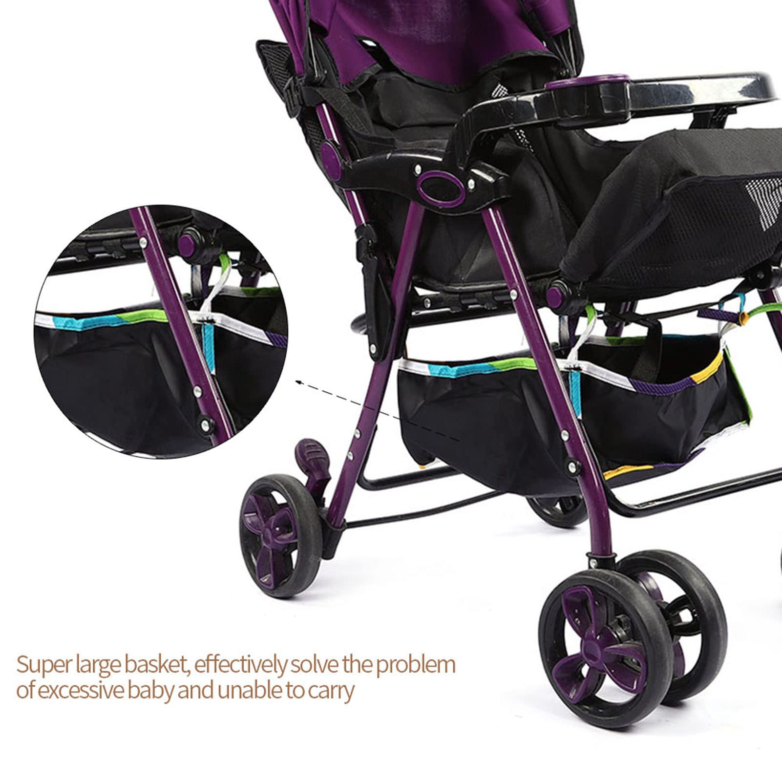 Biitfuu 1Pc Baby Stroller Basket Baby Pushchair Pram Bottom Basket Shopping Storage Case Organizer Bag