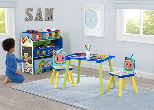 PZCXBFH 4-Piece Toddler Playroom– Set Includes Table and 2 Chairs and 6 Boxes of Toy Storage