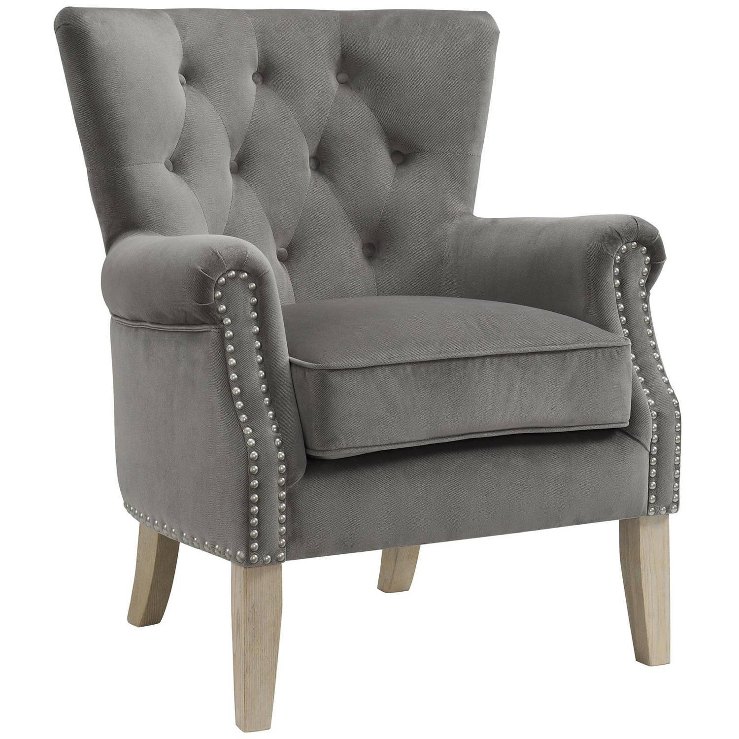 Better Homes & Gardens Accent Chair, Living Room & Home Office (Gray)
