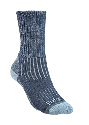 Bridgedale Women's Hike Midweight Boot Height- Merino Comfort Socks, Blue, Small