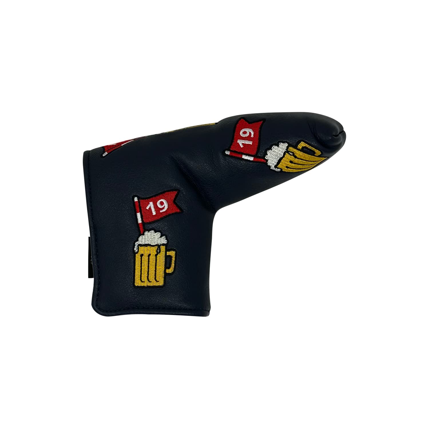 Breakers Golf Blade Putter Cover Headcover 19th Hole Durable Synthetic Leather Magnetic Closure for Scotty Cameron Odyssey Taylormade Ping Callaway (Black)