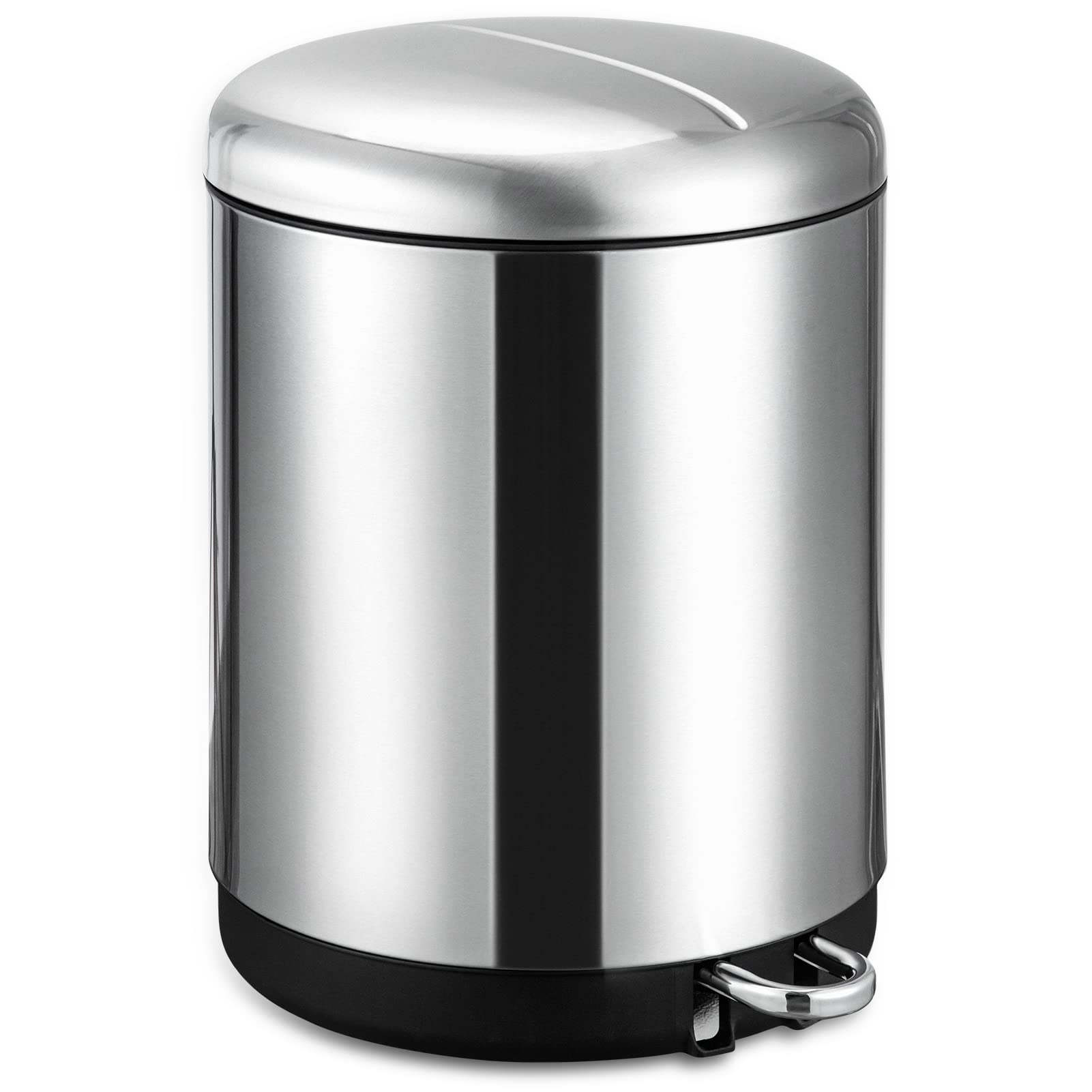 Fashionwu 30 Liter / 8 Gallon Trash Can, Round Kitchen Waste Bin, Double Separate Compartment Recycle Bin with Lid