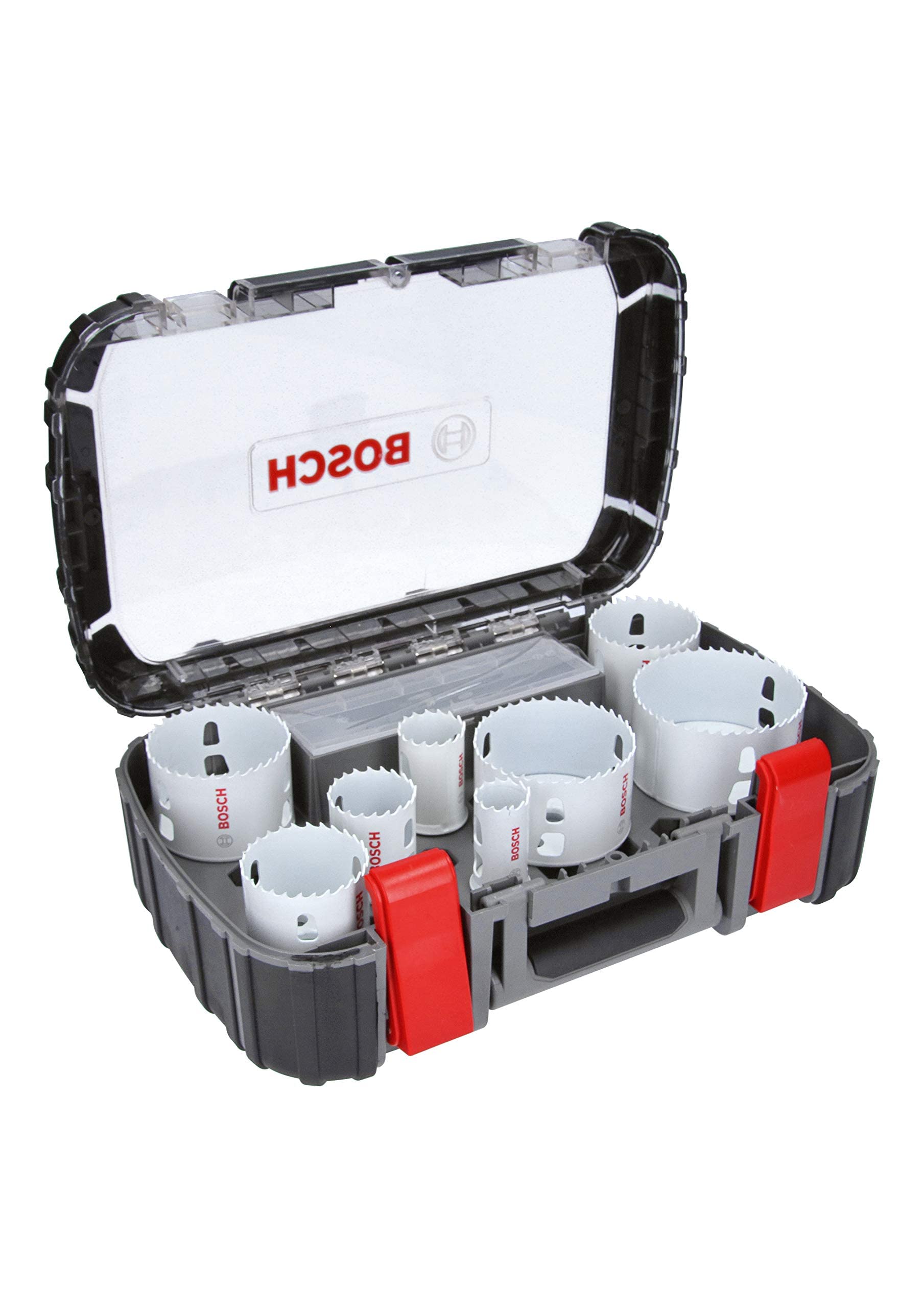 Bosch 2608594194 11-Piece Set Electricians Set Bi-Metal Hole Saws 8% Cobalt Alloy Diameter 25, 32, 40, 54, 60, 68, 76, 86 mm
