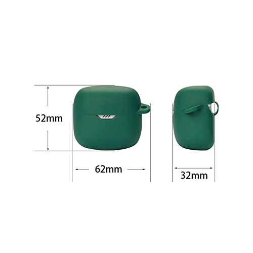 Ferbao Silicone Carrying Case Compatible with JBL Tune Flex Headphones,Portable Scratch Cover with Carabiner (Red)