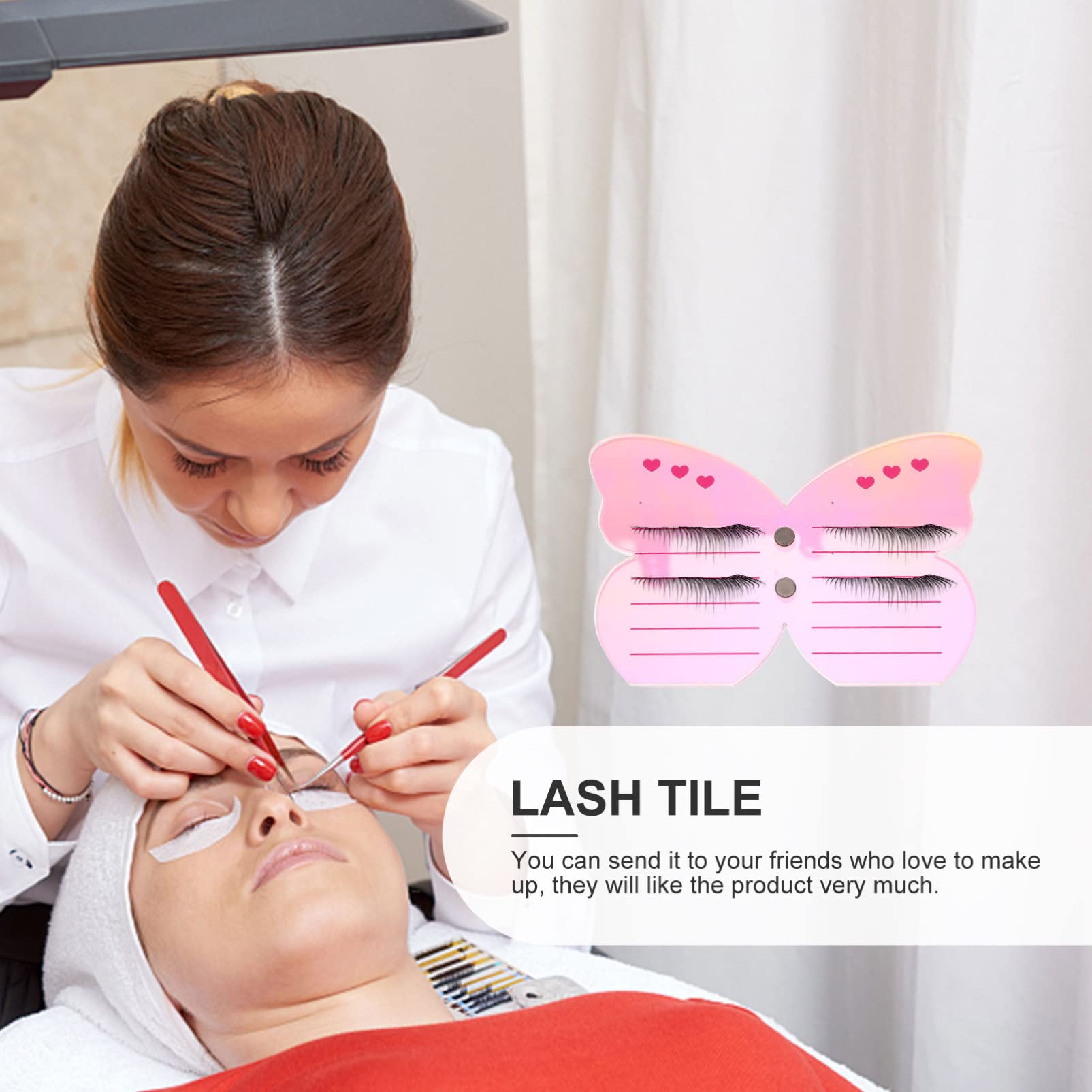 Beavorty Eyelash Display Pallets Acrylic Lash Tile Acrylic Eyelash Table Dedicated Extension Board Lash Eyelash Acrylic Board