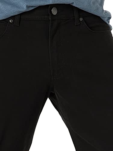 Lee Men's Extreme Motion Straight Fit 5 Pocket Pant, Union-All Black, 38W x 32L