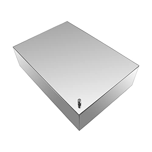 Renovators Supply Manufacturing Medicine Cabinets 19 3/4 in. x 13 1/8 in. Stainless Steel Rectangular Bathroom Wall Medicine Cabinet with Mirror and Mounting Hardware Opens Left to Right