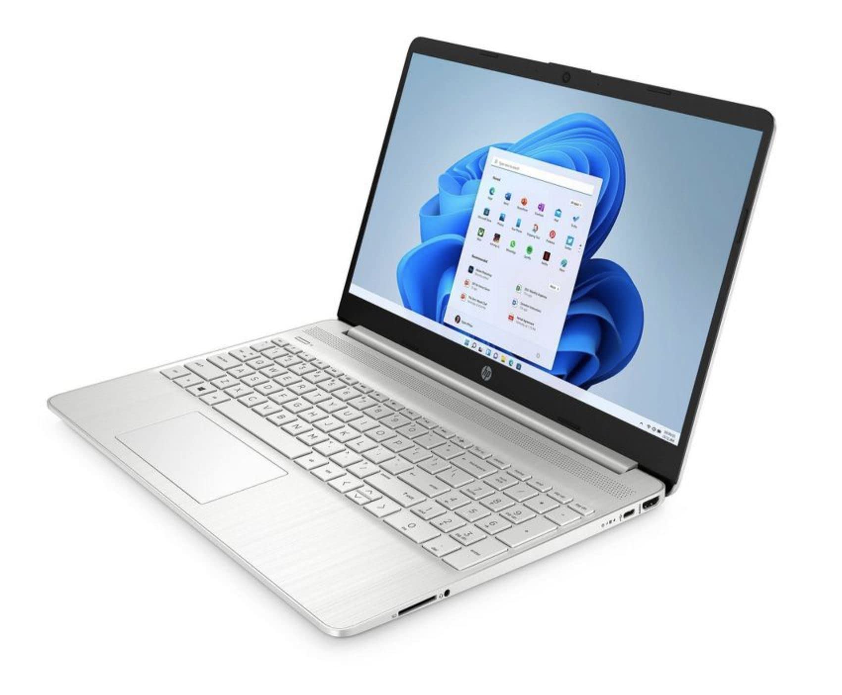 HP 15.6-inch FHD Non-Touch, 512GB SSD, 2.1GHz Ryzen 5 5500U 6 Core (8GB RAM, SD Card Reader, AMD Radeon Graphics, Windows 11 Home S) Silver, 15-ef2040tg