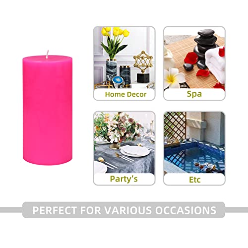 Zest Candle Pillar Candle, 3 by 6-Inch, Hot Pink
