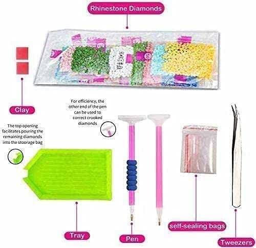 QUITEDEW Diamond Painting Cat Kit,Flower Diamond Art Kits for Adults,Tree Paint with Diamonds Round for Gift,Wall Decor(12x16)