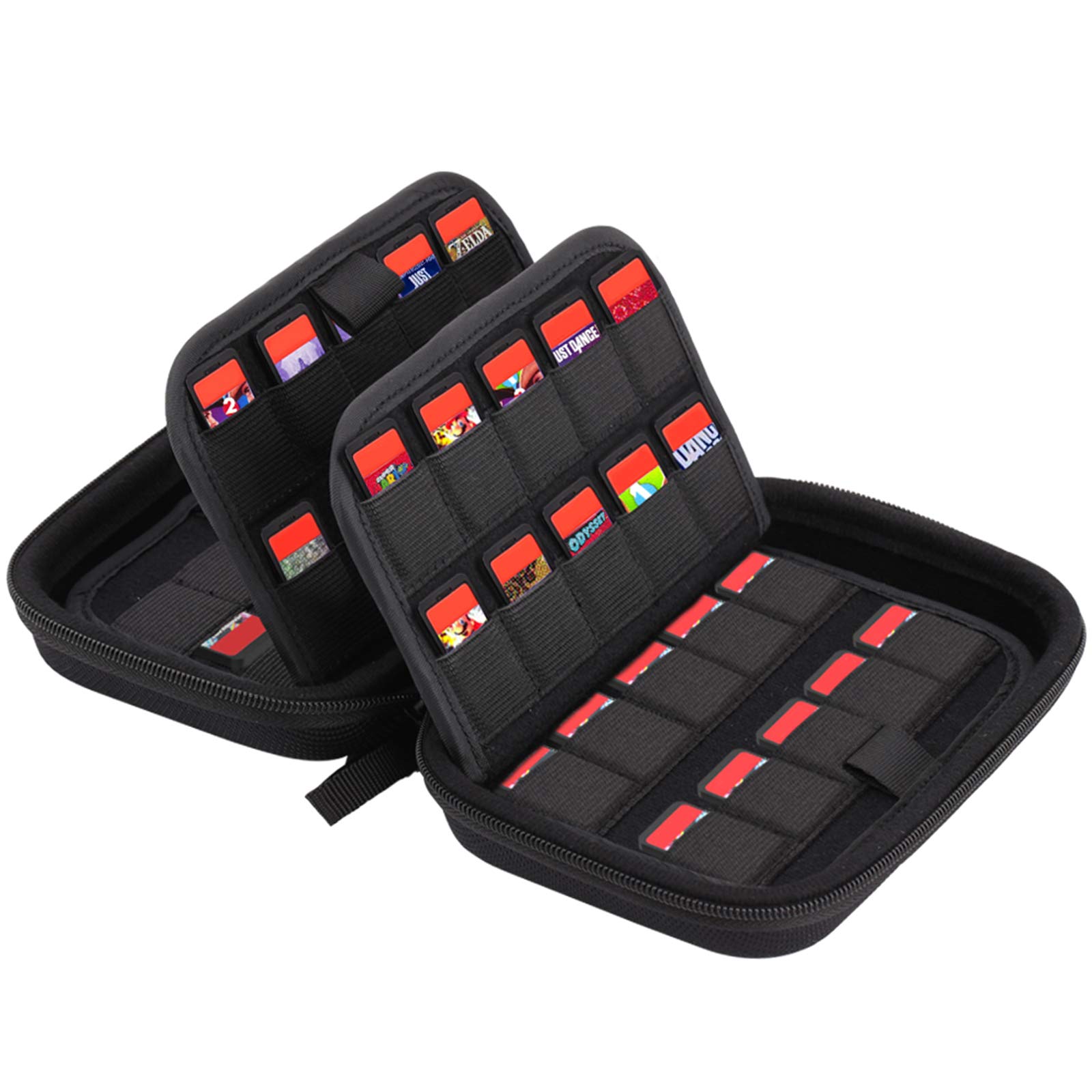 MoKo 80 Game Card Storage Holder Cartridges Card Organizer Shockproof Water Resistant Card Holder Anti-Scratch Carrying Storage Box Compatible with Nintendo Switch and PS Vita Game Card - Black