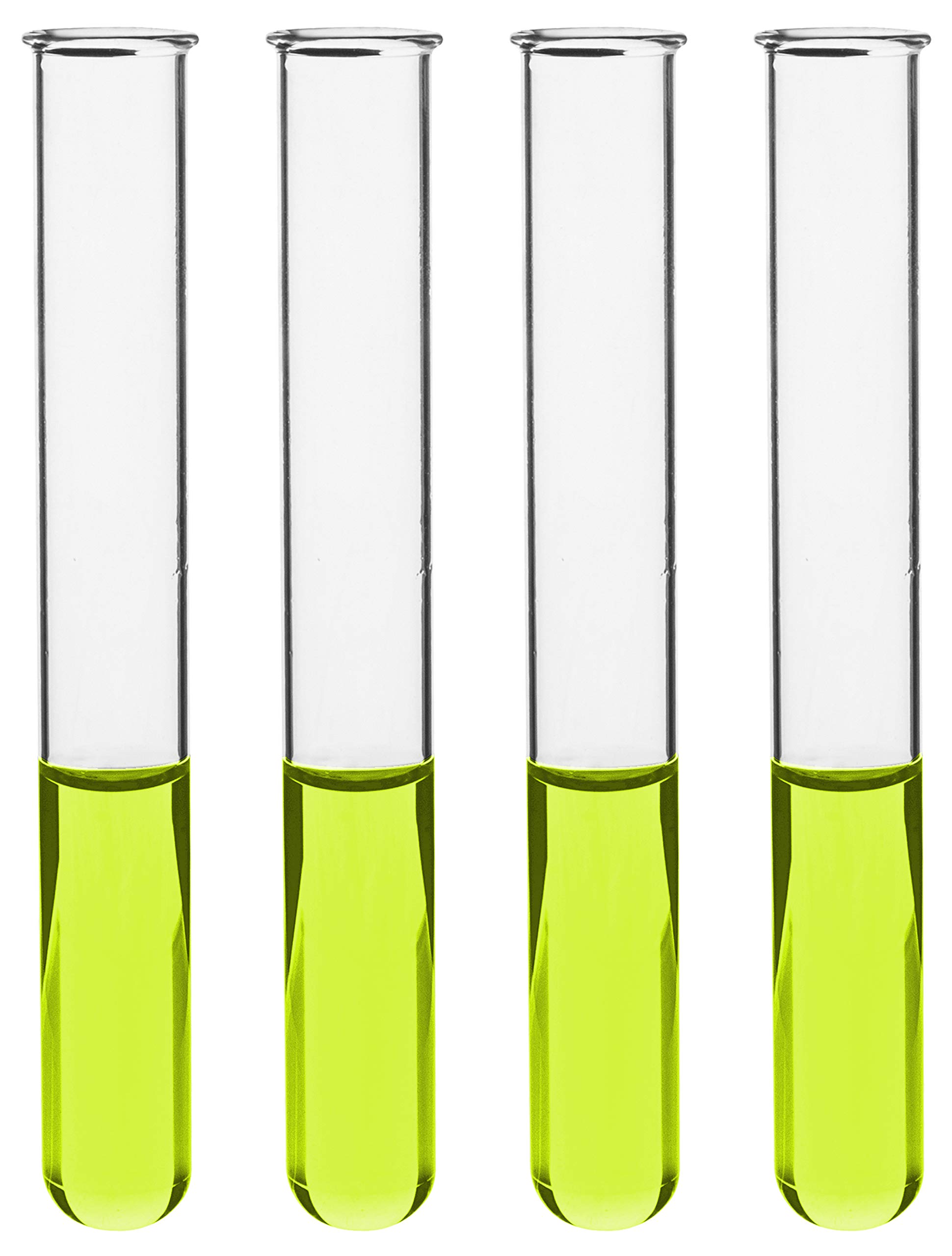 EISCO 24PK Test Tubes, 85ml - Borosilicate 3.3 Glass - 1.2mm Thick Walls, Beaded Rim - Superior Heat & Chemical Durability - 9.8" Tall, 1" Diameter