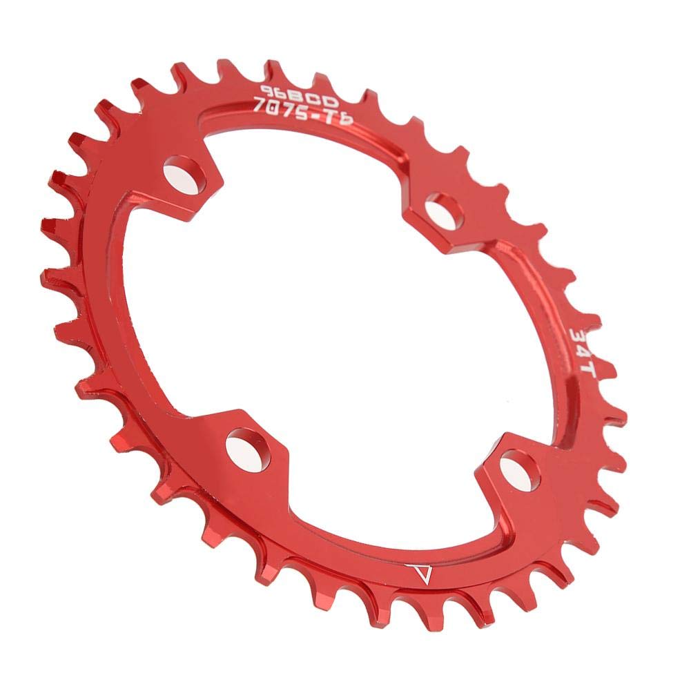 Bike Chainring,96BCD Bike Narrow Wide Round Chainring Repair Single Chain Ring for Mountain ycle (34T)