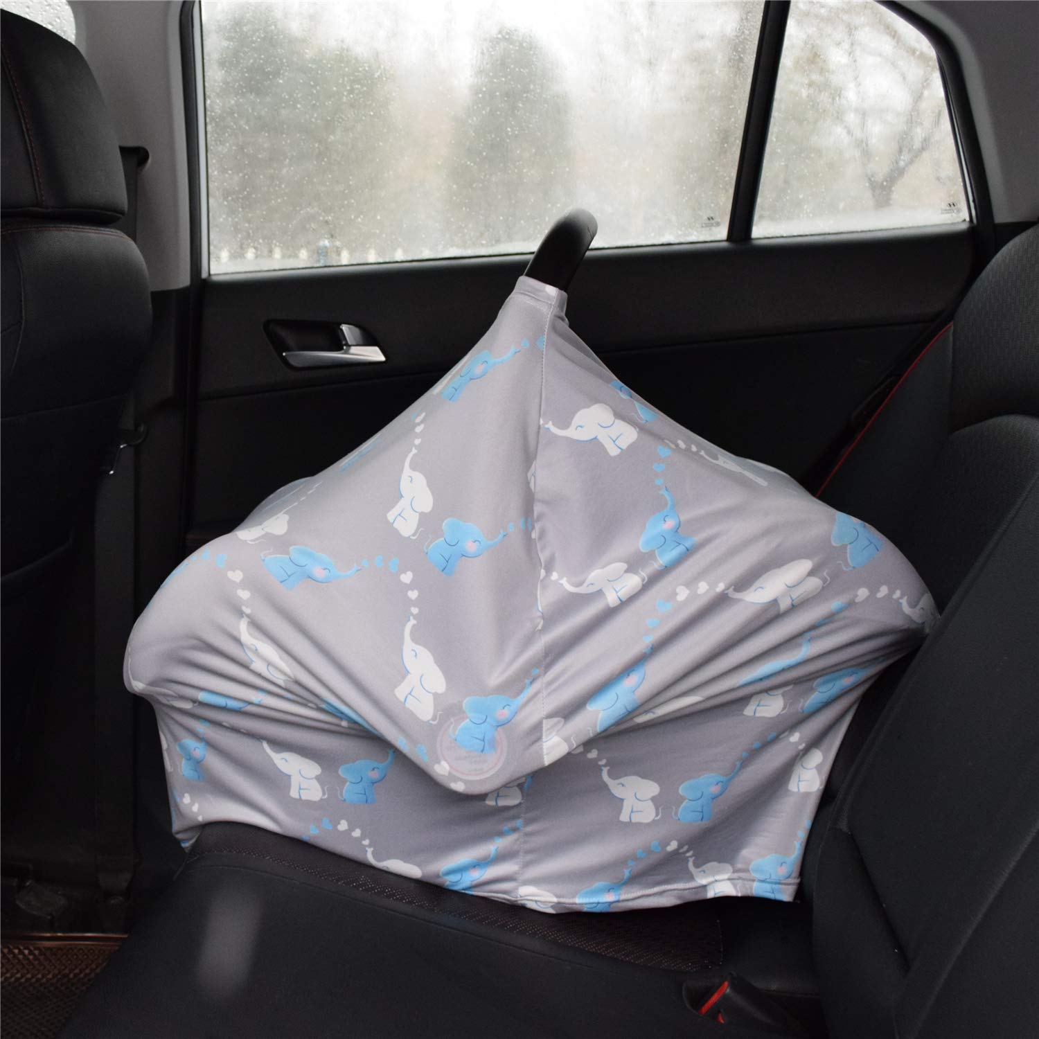 Bilncece Nursing Breastfeeding Cover - Multi use Baby Car seat Cover for Girls and Boys