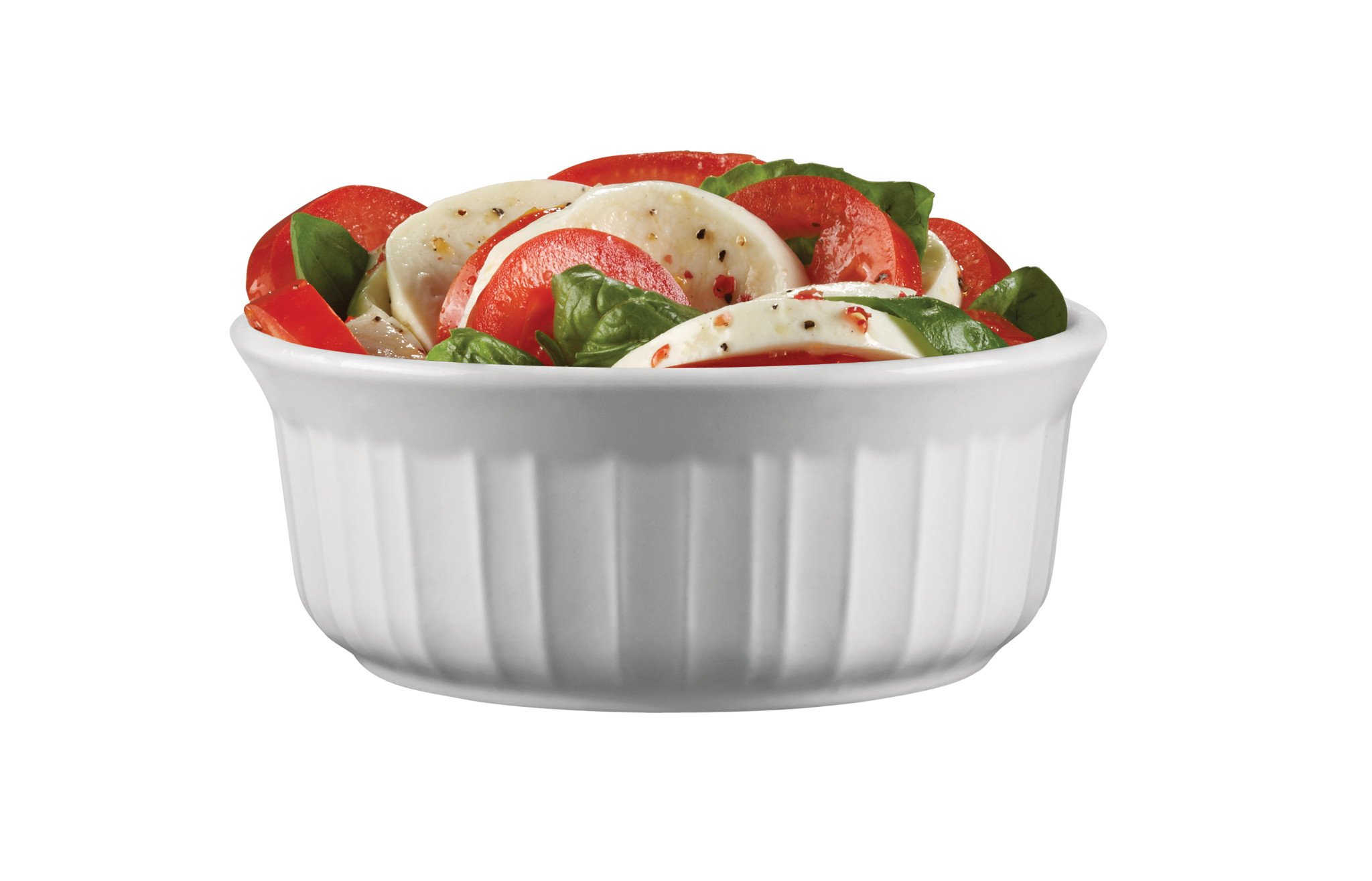 CorningWare French White Pop-Ins 16-Ounce Round Dish with Plastic Cover, Pack of 2 Dishes