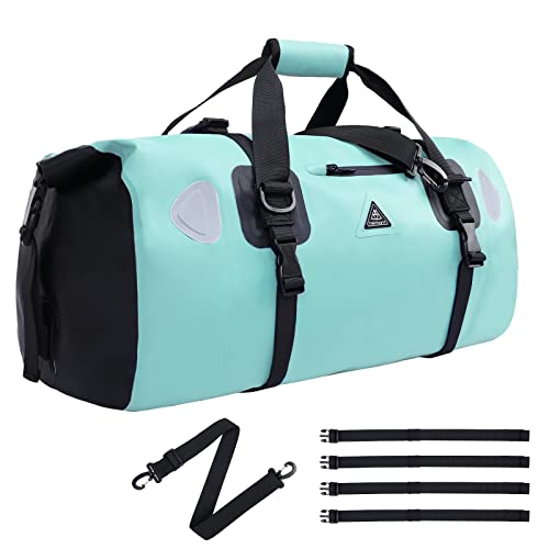 Haimont Waterproof Duffel Bag Roll-top Dry Duffel Bag with Quick-fixed Straps for Motorcycling, Rafting, Boating, SUP, Kayaking, Travel,50L